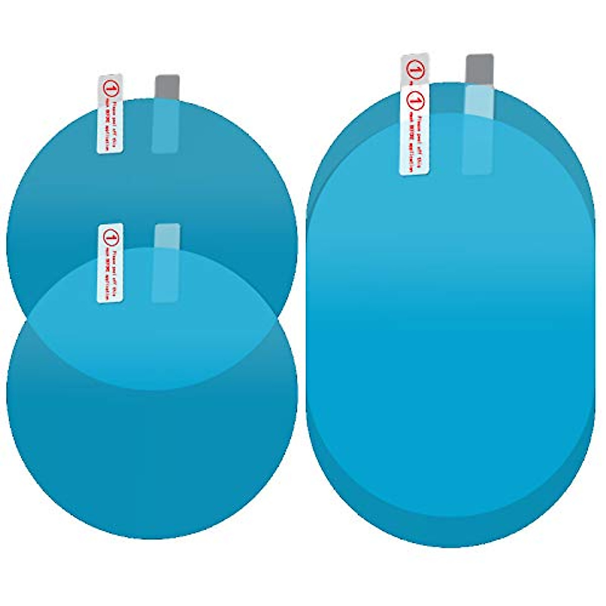 FOFY Rearview Mirror Waterproof Film Inverted Rearview Mirror rain Proof Fog Proof Dazzling Protection Sticker Automobile Reverse Mirror Waterproof Film Round 95 * 95 [a Pair]