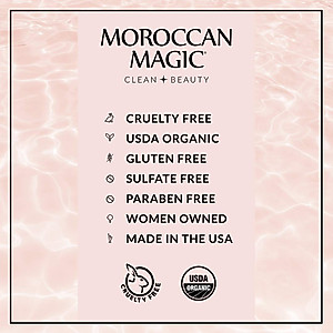 Organic Moroccan Magic Lip Balm 3 Pack | Rose Lip Balm Set | Chapsticks for Dry Lips | Made with Natural Argan, Essential Oils Lip Moisturizer and Vitamin E | Smooth Application, Non-Toxic