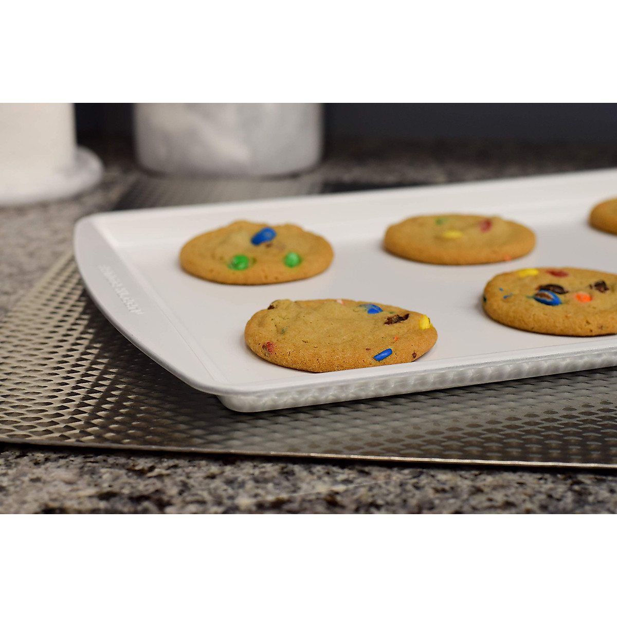 CeramaBake BC4010 Range Kleen Jelly Roll Cookie Sheet, 10 by 15-Inch, White