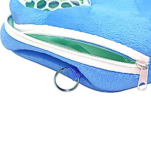 Besimple Pet Hamsters Carrier Bag Portable Outgoing Travel Backpack with Shoulder Strap for Small Pets Hedgehog, Sugar Glider, Chinchilla, Guinea Pig, Squirrel(Blue)