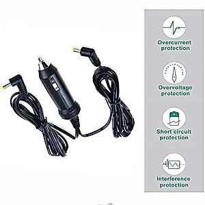 Dysead Car Adapter with 2 Output Compatible with Insignia NS D7PDVD Dual Screen Portable DVD Player
