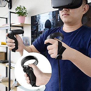 Geekria Controller Cover Compatible with Meta Quest VR, Rift S, Washable Protective Sleeve VR Gaming Headset Controllers Replacement, Touch Controller Protector (Black, 1Pair)