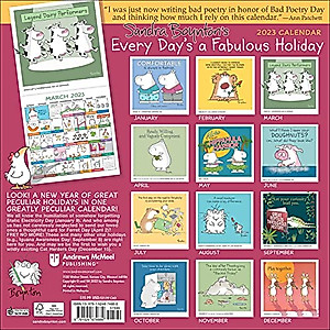 Sandra Boynton's Every Day's a Fabulous Holiday 2023 Wall Calendar