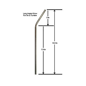 RAINIER Stainless Steel Metal Drinking Straws | Fits Yeti RTIC or Any 20 or 30 oz Tumbler| Extra Long Reusable Ecofriendly | Set of 8 Angled Straws with Silicone Silencers, Comfort Tips, 2 Brushes