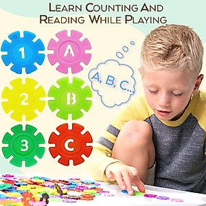 TOYLI Smart Coins 500 Pieces Interlocking Discs Set, Kids STEM Toys, Kindergarten Classroom Must Haves