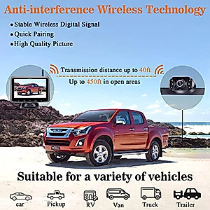 Leekooluu Wireless Backup Camera for Car Truck with Recording HD 1080P 7 Inch Monitor System Easy Install Rear View Camera 2 Channel Starlight Night Vision LK10