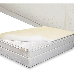 OrganicTextiles 100% Organic Latex Mattress Topper, King Size 2" Thick, Firm, Soft Bamboo Bed Topper Cover Included