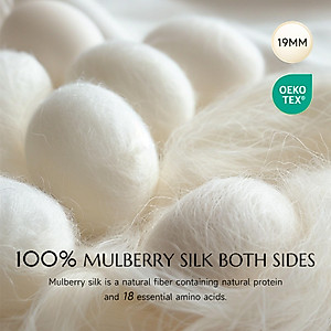 THXSILK 19 Momme 100% Mulberry Silk Pillowcase for Contour Memory Foam Pillow, Contour Pillow Case Cover, Cervical Pillow Case, Pack of 1(Natural White, 20"x12"x3.9"/2.7")