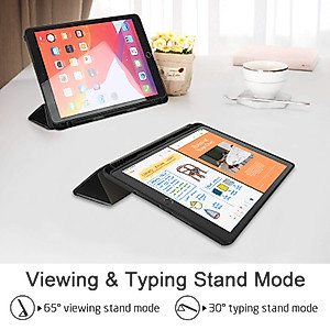 Hi Space for iPad 9th 8th 7th Generation Case for iPad Cover 10.2 inch for iPad Case 2021 2020 2019 Butterfly for iPad 9 8 Case with Pencil Holder, Protective Cover Auto Sleep Wake for A2270 A2428