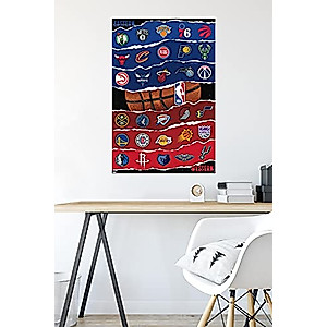 Trends International NBA League-Logos 21 Wall Poster, 22.375" x 34", Unframed Version