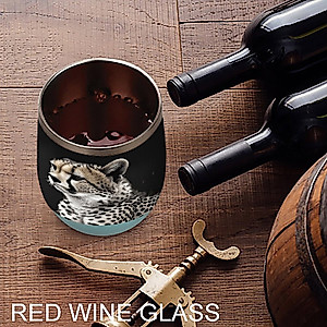 Stainless Steel Insulated Cup, Cheetah Print 304 Stainless Steel, Smooth Round Rim Ideal for Office, Home, And Gift Giving