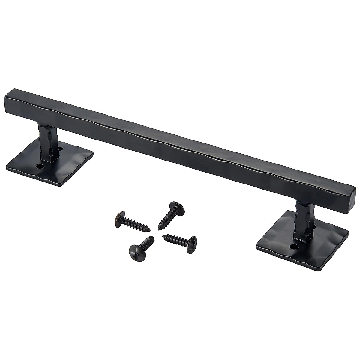 Eumtenr 12" Barn Door Handles for Sliding Door, Heavy Duty Large Rustic Design Barn Door Pull, for DIY Sliding Barn Door, Gate, Shed, Garage | Square Solid Metal Material, Matte Black