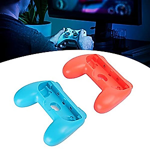 Games Grips, Joypad Protective Skin Made of ABS Material for Protect Your Controllers from Everyday Wear and Tear for Long‑Term Use(Red + Blue 2 Packs)