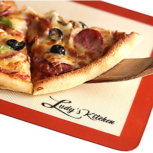 Silicone Baking Mat, 3-Pc Set by Ludy's Kitchen - Replaces Parchment Paper - Professional Grade Bakeware - Non-Stick, Durable, & Reusable Sheet Pan Liners - Great Gift Ideas