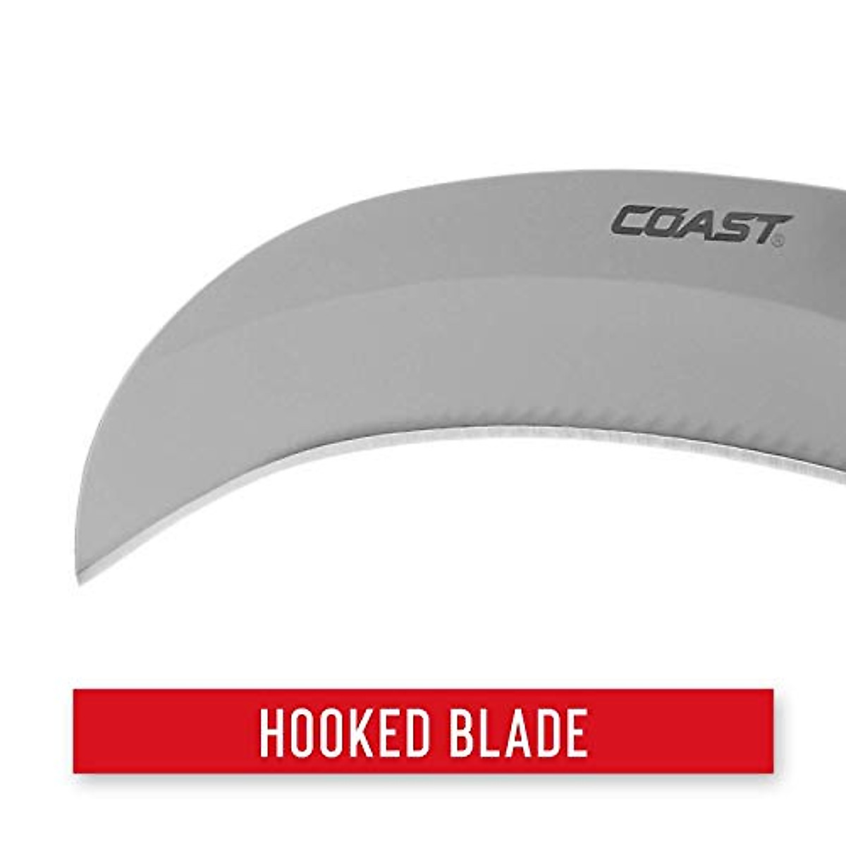 Coast - 21627 COAST DX300 Double Lock Folding Knife with 3" Hooked Stainless Steel Blade,Black