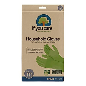 IF YOU CARE Medium Cotton Flock Lined Household Gloves, 1 Count