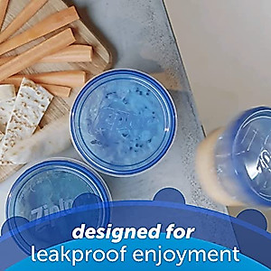 Ziploc Twist N Loc Food Storage Meal Prep Containers Reusable For Kitchen Organization, Dishwasher Safe, Medium Round, 4 Count (Pack of 2)