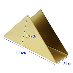 Napkin Holder, Napkin Holders for Tables Kitchen - Gold Color Flat Napkins Paper Holder, Stainless Steel Napkin Holder