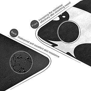 Qilmy Panda Yoga Mat Non-Slip Foldable Sweat Absorbent Travel Yoga Mat with Carrying Bag for Yoga, Pilates, Exercise, Workout, Bikram and Hot Yoga 71 x 26 Inch