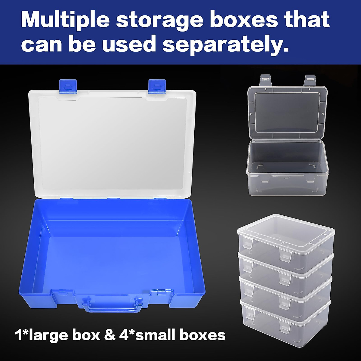 ALCYON 1600+ Baseball Card Storage Box, Sports Cards Holder Organizer Hard Plastic Display Case Compatible with Baseball/Football/for MTG/for PM for Collector (blue)