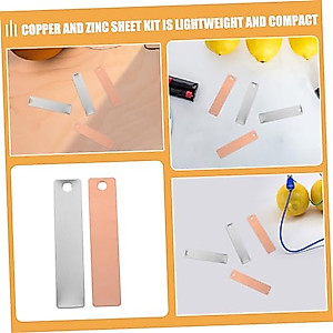 GRIRIW 1 Set Battery Electrode Sheet Batteries Battery Experiment Materials Electrode Strips Electrode Strip for Electroplating Anode for Zinc Plating DIY Fruit Battery Materials Copper