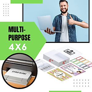JETZAP Pre-Cut 4x6 Shipping Labels for Inkjet and Laser Printers - Just Load & Print - USPS UPS FedEx Multi-Purpose Adhesive Sticker Matte Opaque Smudge-Free Jam-Free Home Printer Compatible 120 Pack