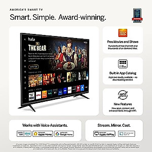 VIZIO 32-inch D-Series Full HD 720p Smart TV with Apple AirPlay and Chromecast Built-in, Alexa Compatibility, D32h-J, 2022 Model