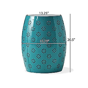 Christopher Knight Home Soleil Outdoor 15" Iron Side Table, Teal