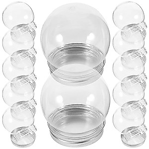 Globe DIY Clear Plastic Water Globe Snow Globe 150ml Clear Snow Globe Empty Fillable Display Jar with Screw Off Cap for DIY Crafts Christmas Holiday Home Decor 12pcs Bottles