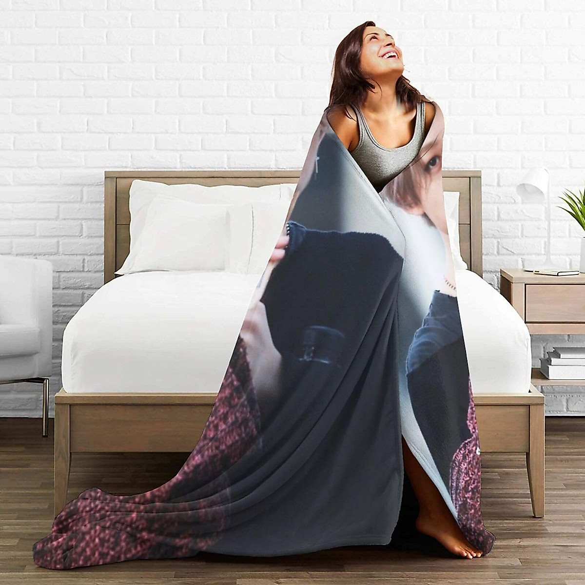 Stray Kids Lee Felix Blanket Ultra-Soft Micro Fleece Blankets Throw Blankets Decoration Gift for Decor Home Sofa,Office,Dormitory Bed car Camp Couch All Seasons