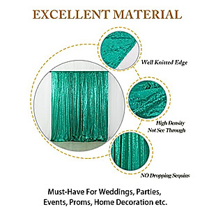 Photobooth Background-4FTx7FT-Green-Sequin Backdrop Curtain, Sequin Fabric Backdrop, Wedding Backdrops, Glitter Backdrop, Sequin Curtains Photography Backdrop (Green)