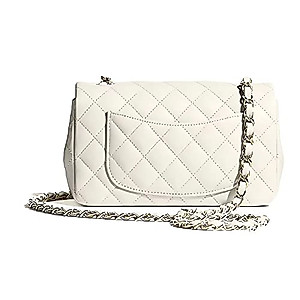 Designer Bags for Women,Adjustable Crossbody Bag Shoulder Bag Top-Handle Tote Bag Purse With Gift Box 02White