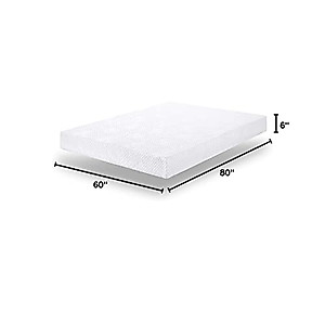 PrimaSleep 6 inch Smooth Top Foam Mattress Sleep Sets, Queen, White
