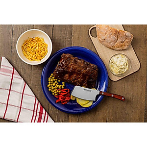 Arcos Steak Knife/Table Knife 4 Inches Nitrum Stainless Steel and 90 mm blade. Steak Knife to Cut Fillets and Grilled Meat. Handle Pack - Wood Brown. Series MESA. Color Brown