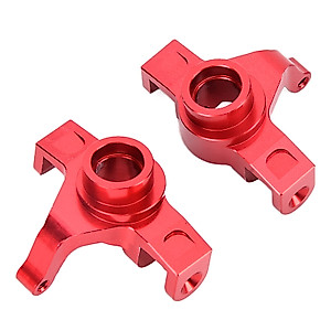 Dilwe 2 Pieces RC Alu Front Steering Shell, RC Cars Spare Parts Fit for HBX 16889 1/16 Remote Control Car, Red