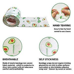 JVNZAM Vet Tape wrap, wrap Bandage 2 inch 12 Rolls,Cute Colorful Fruit Self Adhesive Bandage Wrap, Paw Bandages for Dog Cat Horse Pet Animals Wounds for Wrist Healing Ankle