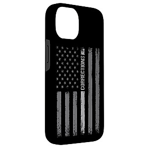 iPhone 14 Corrections - Correctional Officer Gift - USA American Flag Case