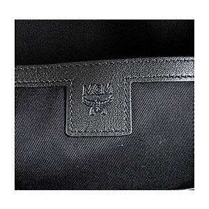 MCM Unisex Black Coated Canvas Studded Medium Backpack MMK8AVE55BK001