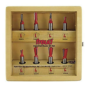Freud 96-102: 8 Piece Bit Sets For Incra Jig¨ with 1/2" shank