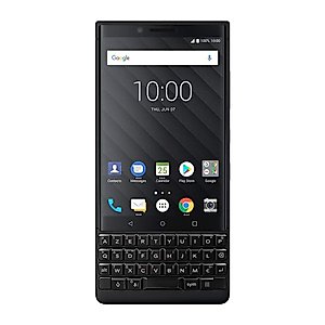 BlackBerry KEY2 Black Unlocked BBF100-2 Android Smartphone (T-Mobile/Unlocked) 4G LTE (Black 64GB) (Renewed)