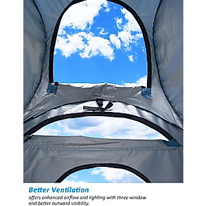 anngrowy Pop Up Shower Tent Portable Outdoor Camping Bathroom Toilet Tent Changing Dressing Room Privacy Shelters Room for Hiking and Beach Sun Shelter Picnic Fishing– UPF40+ Waterproof