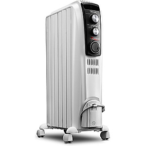 De'Longhi Dragon Oil Filled Radiator Heater, 1500W Electric Space Heater for indoor use, portable room heater, programmable timer, full room heater with safety features, TRD40615T