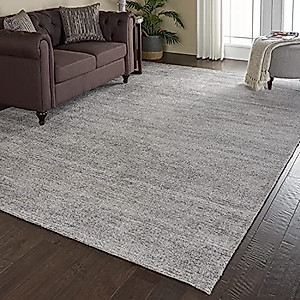 Nourison Weston Solid Silver Birch 8' x 10'6" Area -Rug, Easy -Cleaning, Non Shedding, Bed Room, Living Room, Dining Room, Kitchen (8x11)