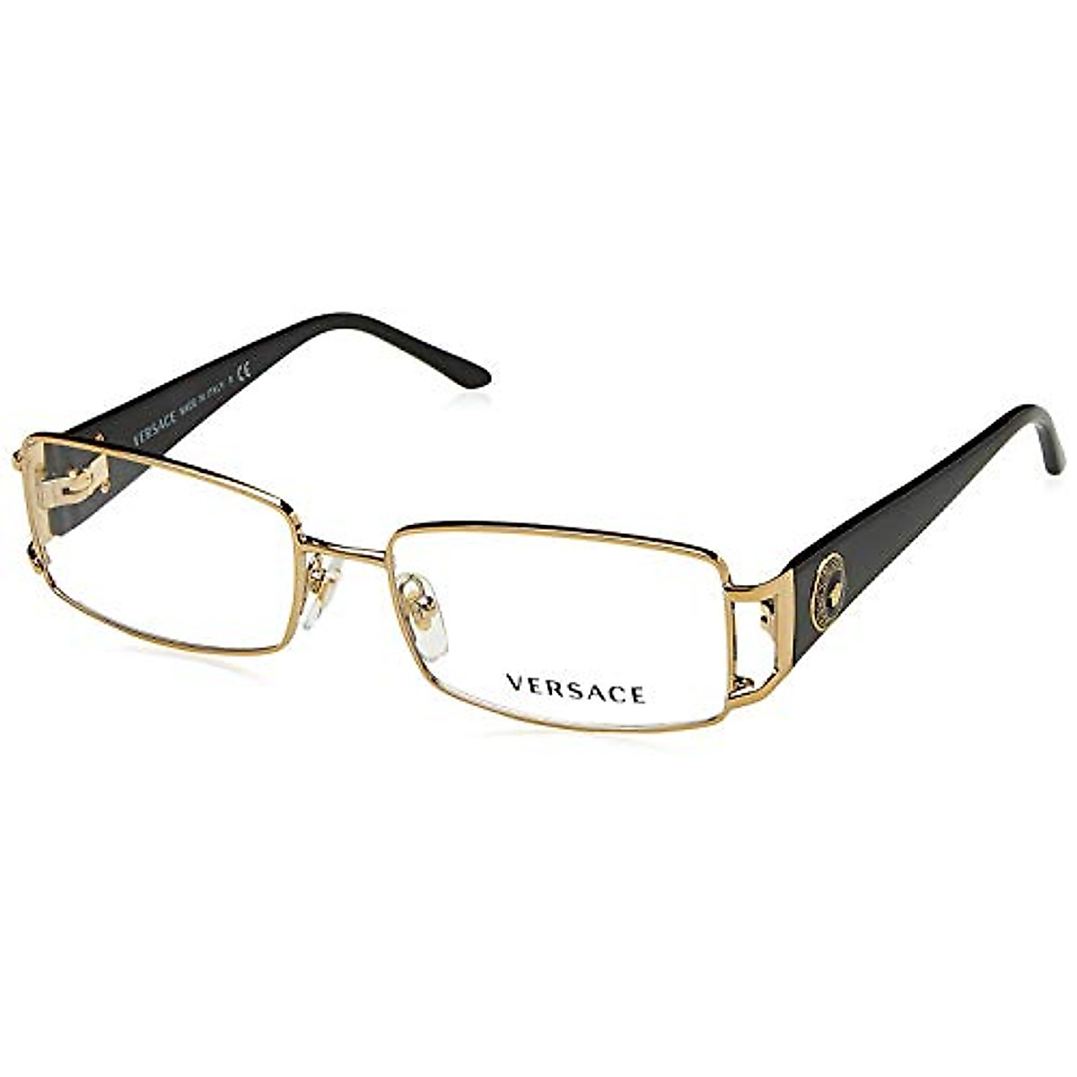 Versace VE 1163M 1252 Pale Gold Metal Rectangle Eyeglasses 52mm