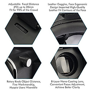 VR Headset Glasses Virtual Reality Mobile Phone 3D Movies for iPhone 6s/6 plus/6/5s/5c/5 Samsung Galaxy s5/s6/note4/note5 and Other 4.7"-6.0" Cellphones