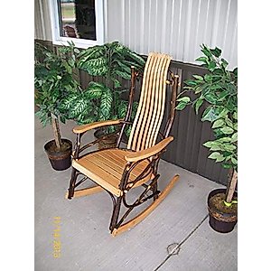 A & L Furniture Co. Amish Bentwood 7-Slat Hickory Rocking Chair - Lead TIME to Ship 6 Weeks