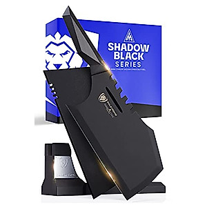 Dalstrong Massive Meat Cleaver Knife - 9 inch - Obliterator - Shadow Black Series - Black Titanium Nitride Coated - High Carbon 7CR17MOV-X Steel - Heavy Duty - Razor Sharp - Sheath - NSF Certified