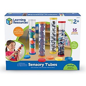 Learning Resources Primary Science Sensory Tubes - Set of 4 Tubes, Ages 2+ Science Toys for Kids, STEM Toys, Fine Motor and Sensory Toys