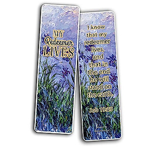 Christian Bookmarks Cards - in Christ Alone (30-Pack) - Gift Ideas for Sunday School, Youth Group, Church Camp, Bible Study - Easter Day, Thanksgiving, Christmas - Prayer Cards - War Room Decor