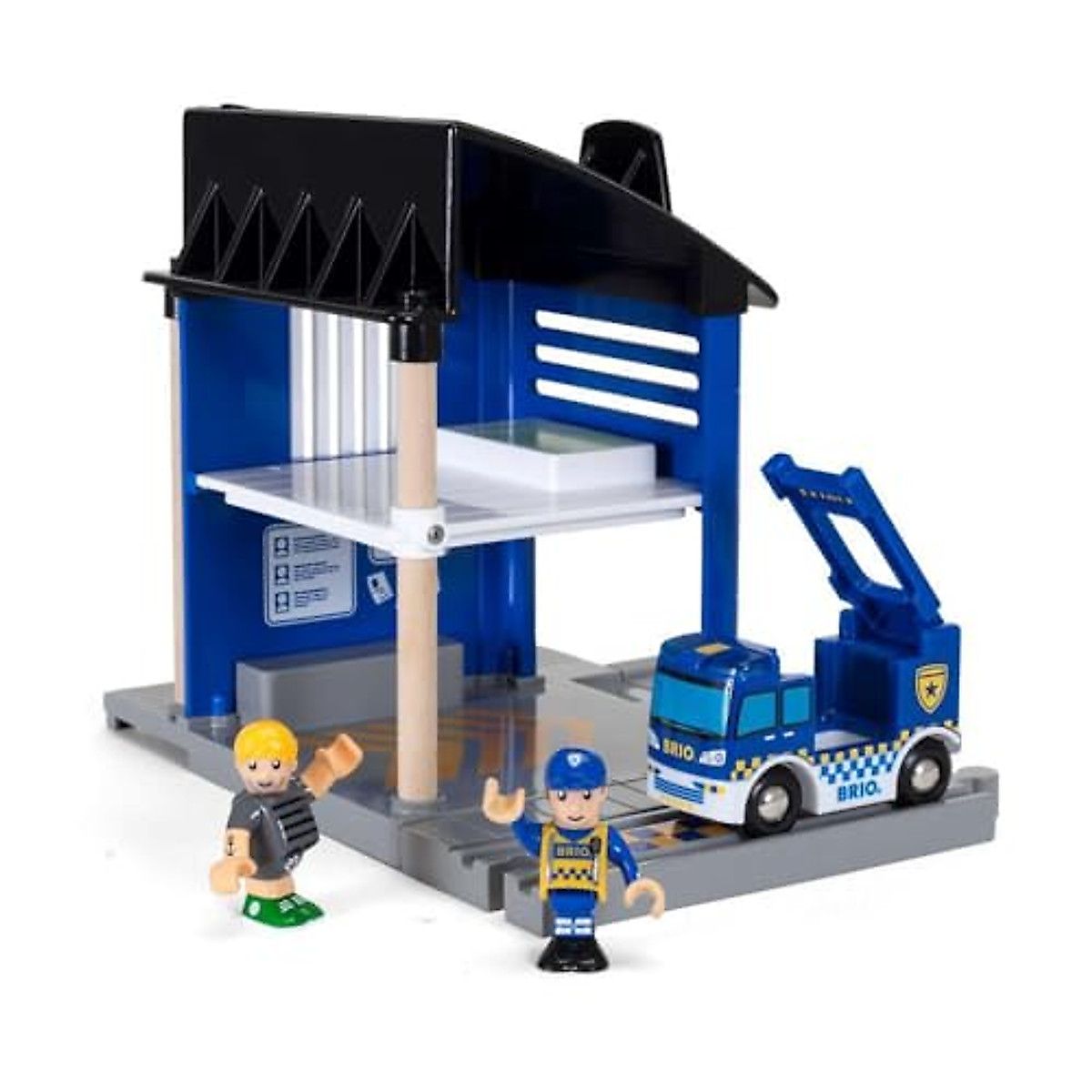 Brio World - 33813 Police Station - Interactive Toy Set for Kids | Enhances Creativity & Imagination | Features Light & Sound Effects | Compatible with Brio Railway | Perfect for Ages 3 and Up